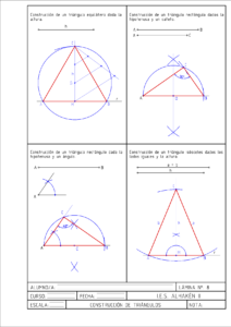 EPVA 3º ESO. LÁMINA 8. CONSTRUCCIÓN DE TRIÁNGULOS. - Blog de EPVA