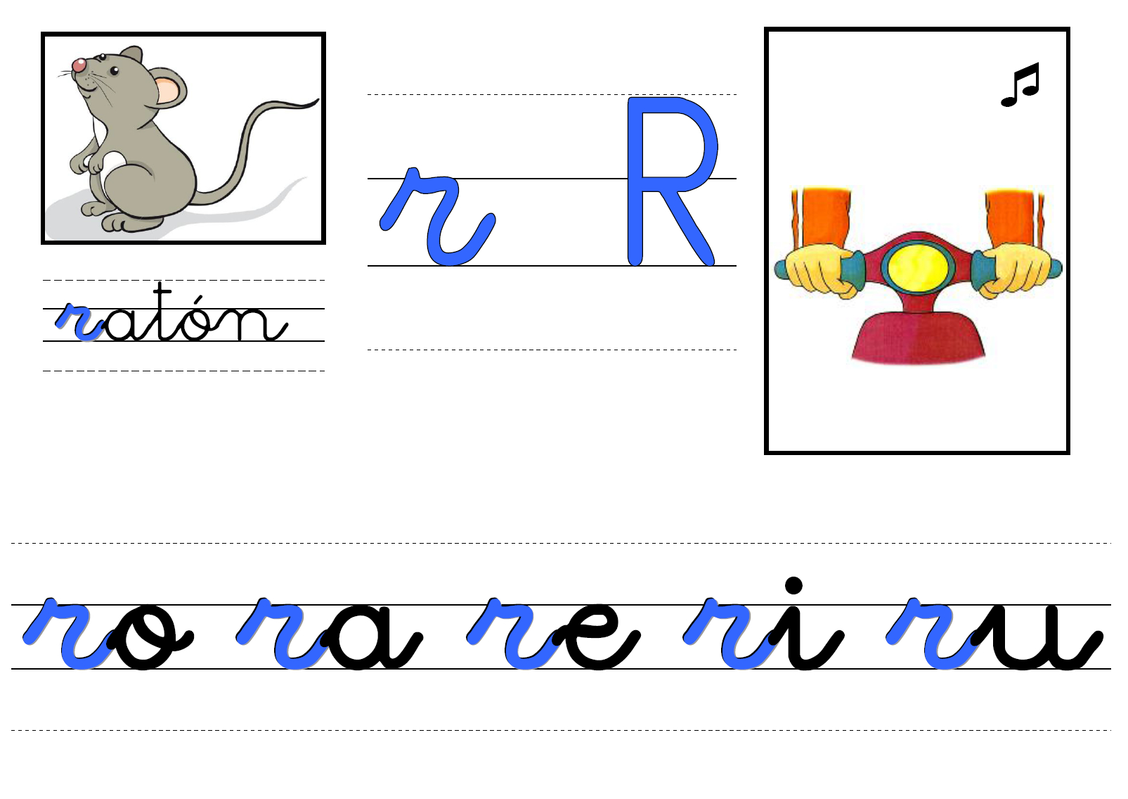 Carteles de la letra R fuerte - El Abezoo de Aurelio