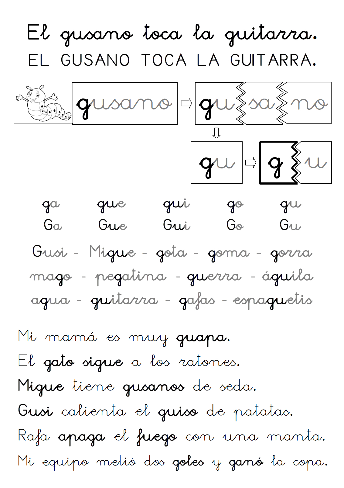 Lectura de la letra G - El Abezoo de Aurelio
