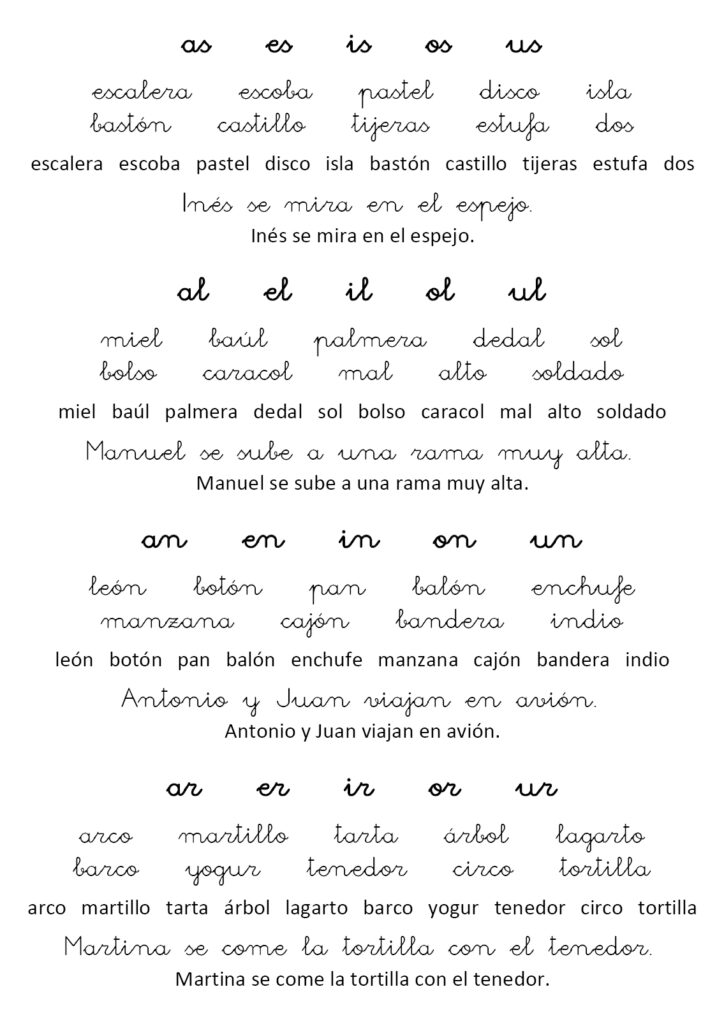 Lectura de sílabas Inversas 1 - El Abezoo de Aurelio