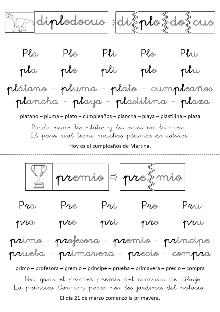 Lectura de los sonidos PR y PL - El Abezoo de Aurelio