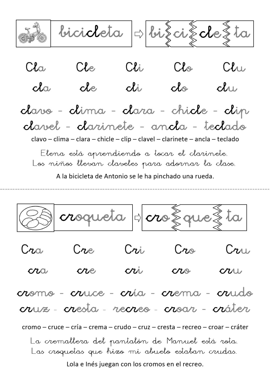Lectura de los sonidos CR y CL - El Abezoo de Aurelio Lectura de los sonidos CR y CL - El Abezoo de Aurelio