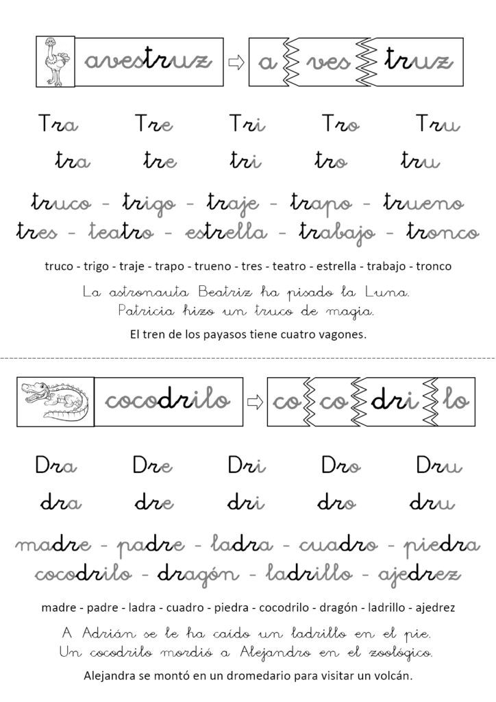 Lectura de los sonidos TR y DR - El Abezoo de Aurelio