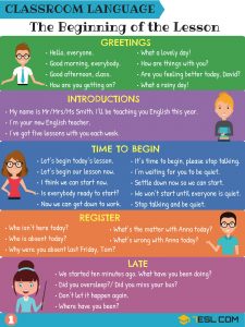 COMMON CLASSROOM LANGUAGE