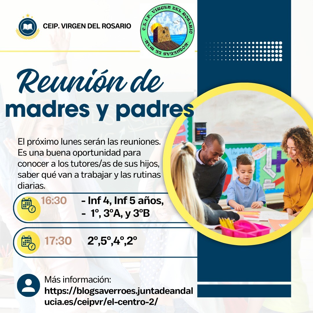 REUNIONES CON PADRES Y MADRES - CEIP Virgen del Rosario