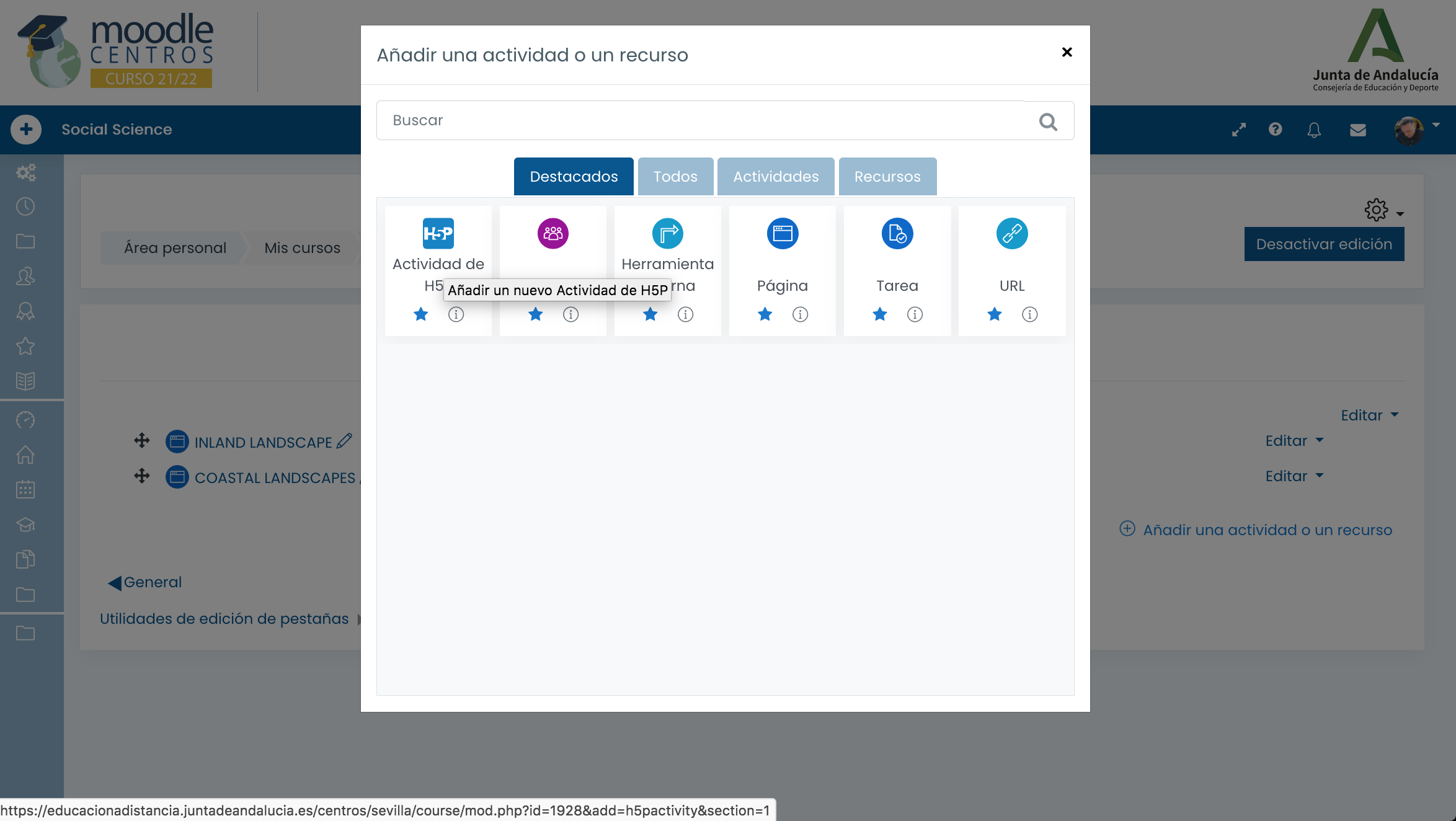 Cómo crear una actividad h5p dentro de Moodle Centros - H5p me