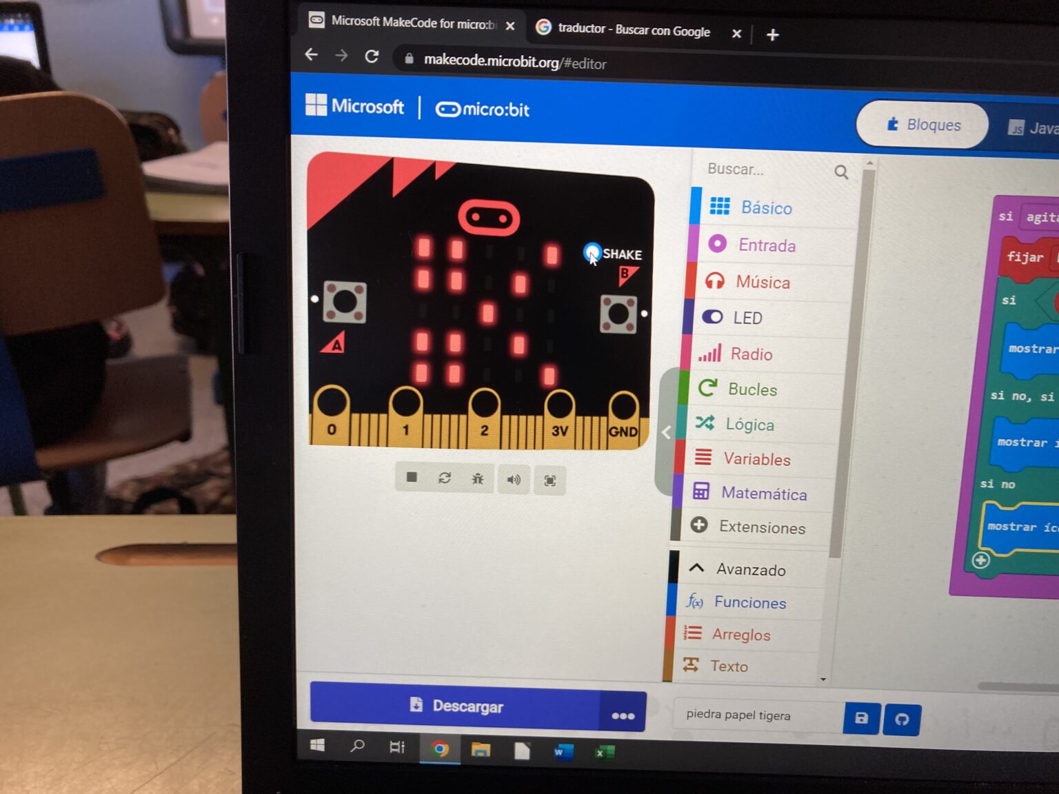 Programando «Piedra, papel o tijera» en Makecode para Microbit. - CEIP ...