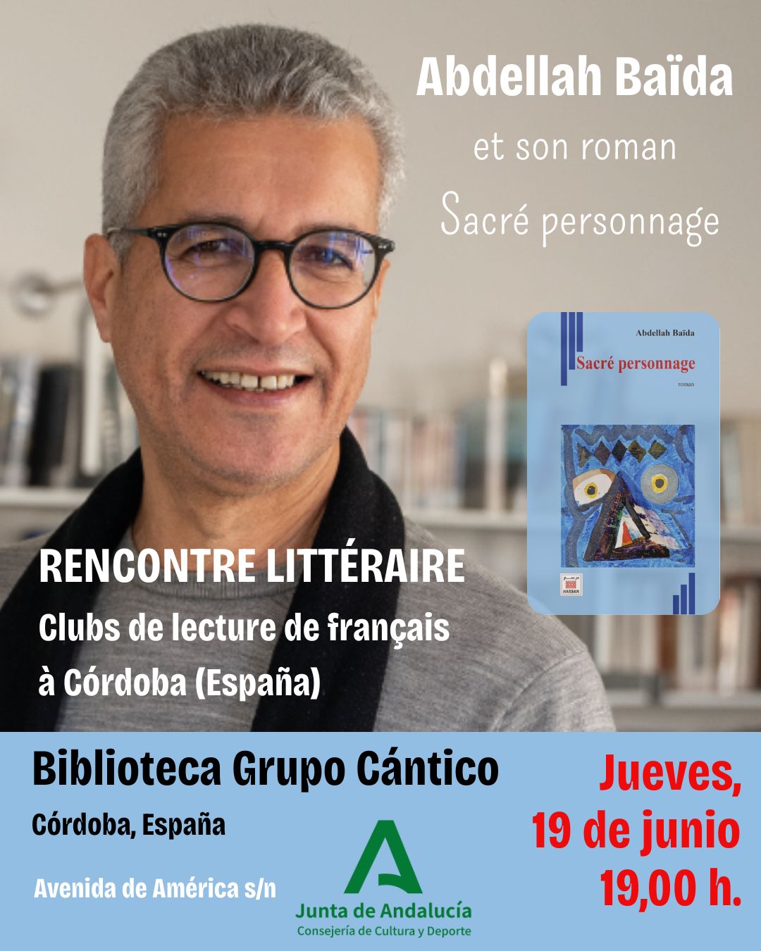 Encuentro literario con Abdellah Baïda en francés - PROGRAMAS PARA LA ...