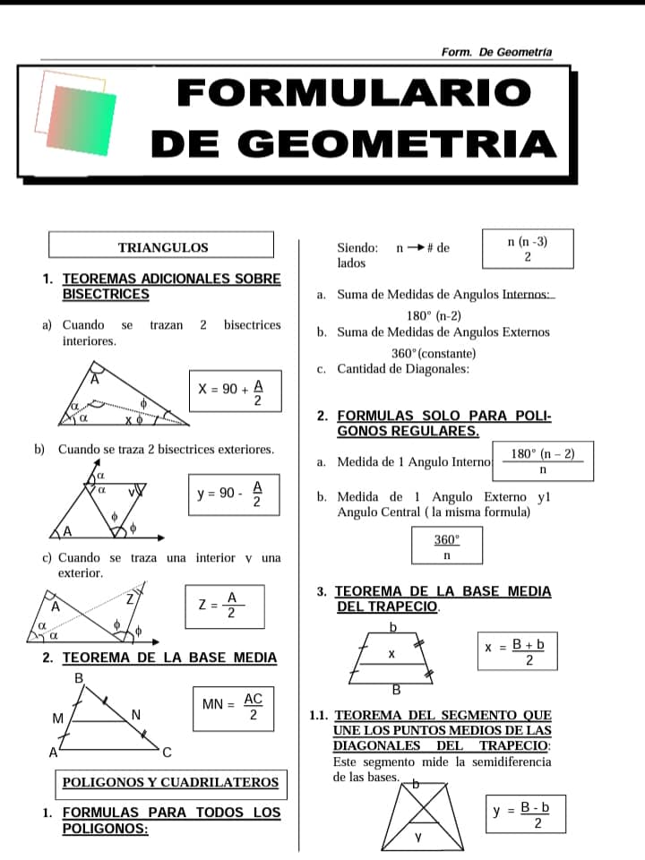 Formulario de Geometría - profe.mates.jac - blog para tod@s (Mates)