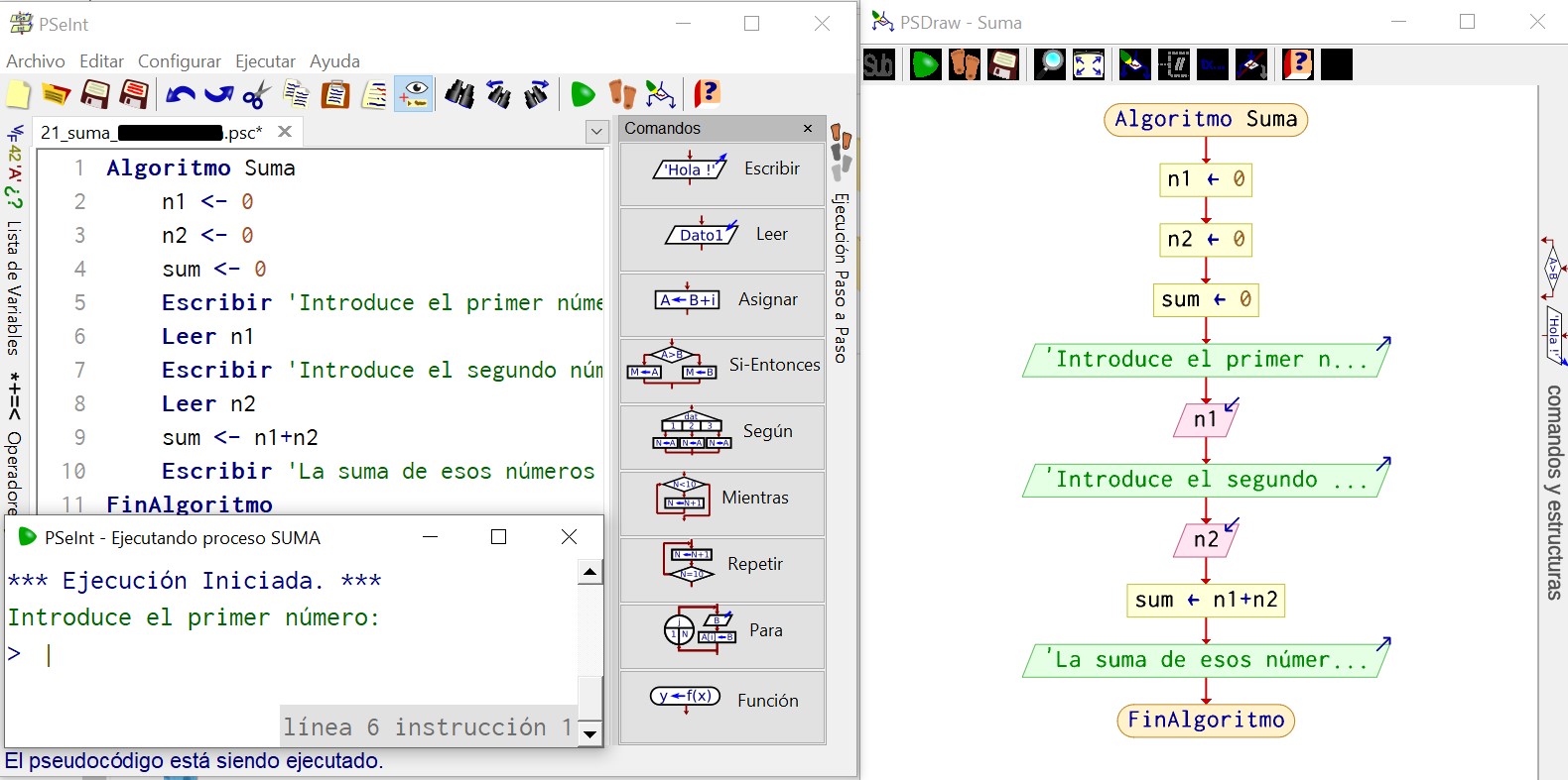 Pseudocódigo con PSeInt | Las TIC en el IES Alhadra